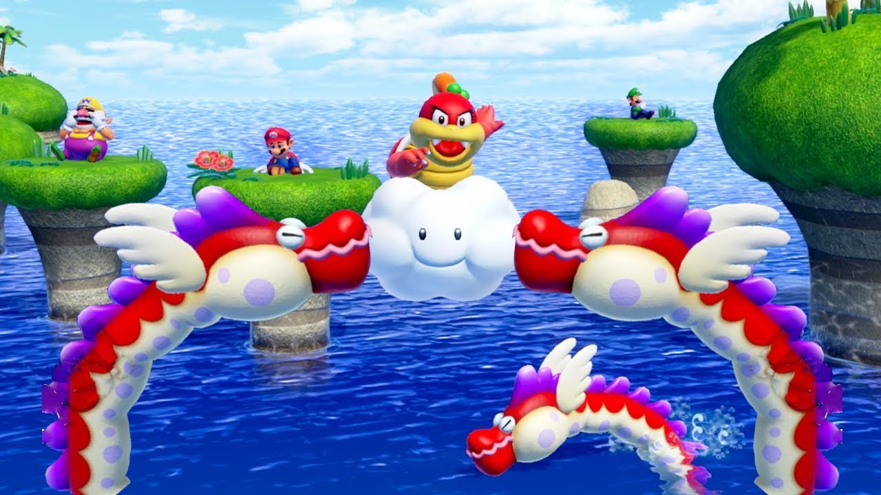Super Mario Party - All Skill Minigames: Pom Pom vs Mario vs Luig vs ...
