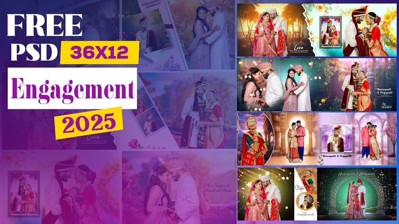 Engagement Album PSD FREE Download 2025 II @alistudio4272 - YouTube