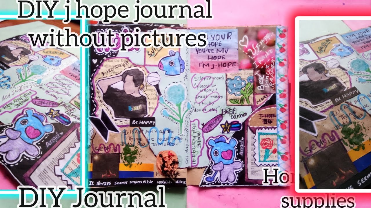 DIY Journal #DIY j hope journal without pictures #j hope journal making ...