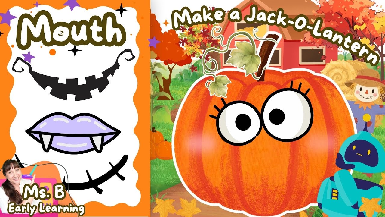 Let’s Make a Jack-O-Lantern | Learn Halloween Pumpkin Body Parts & Fall Vocabulary Words - YouTube