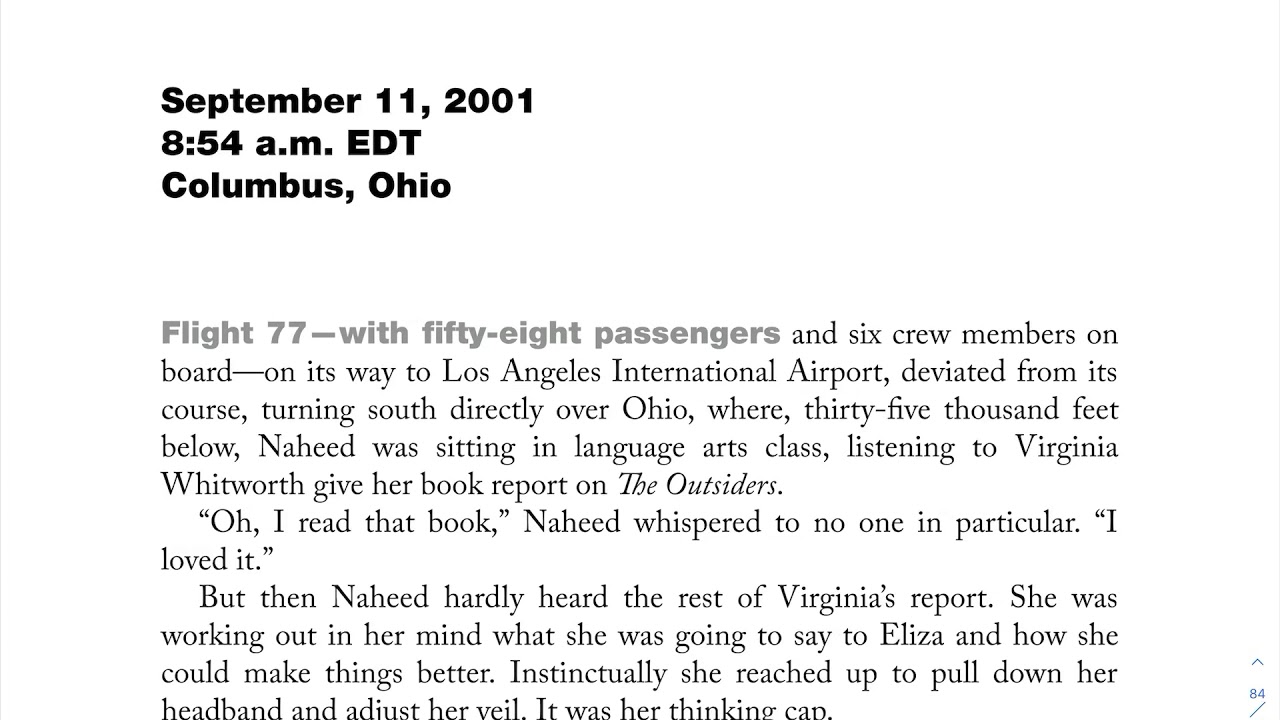 Nine, Ten by Nora Raleigh Baskin: Section 19- 9/11 8:54 AM, Columbus ...