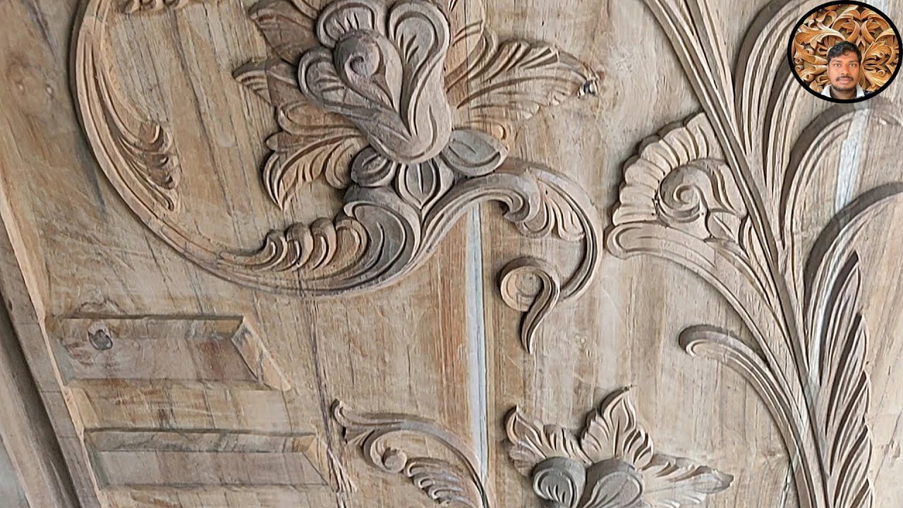 wood design work 🚪excellent design flowers joint wood pieces excellent🥰 ...