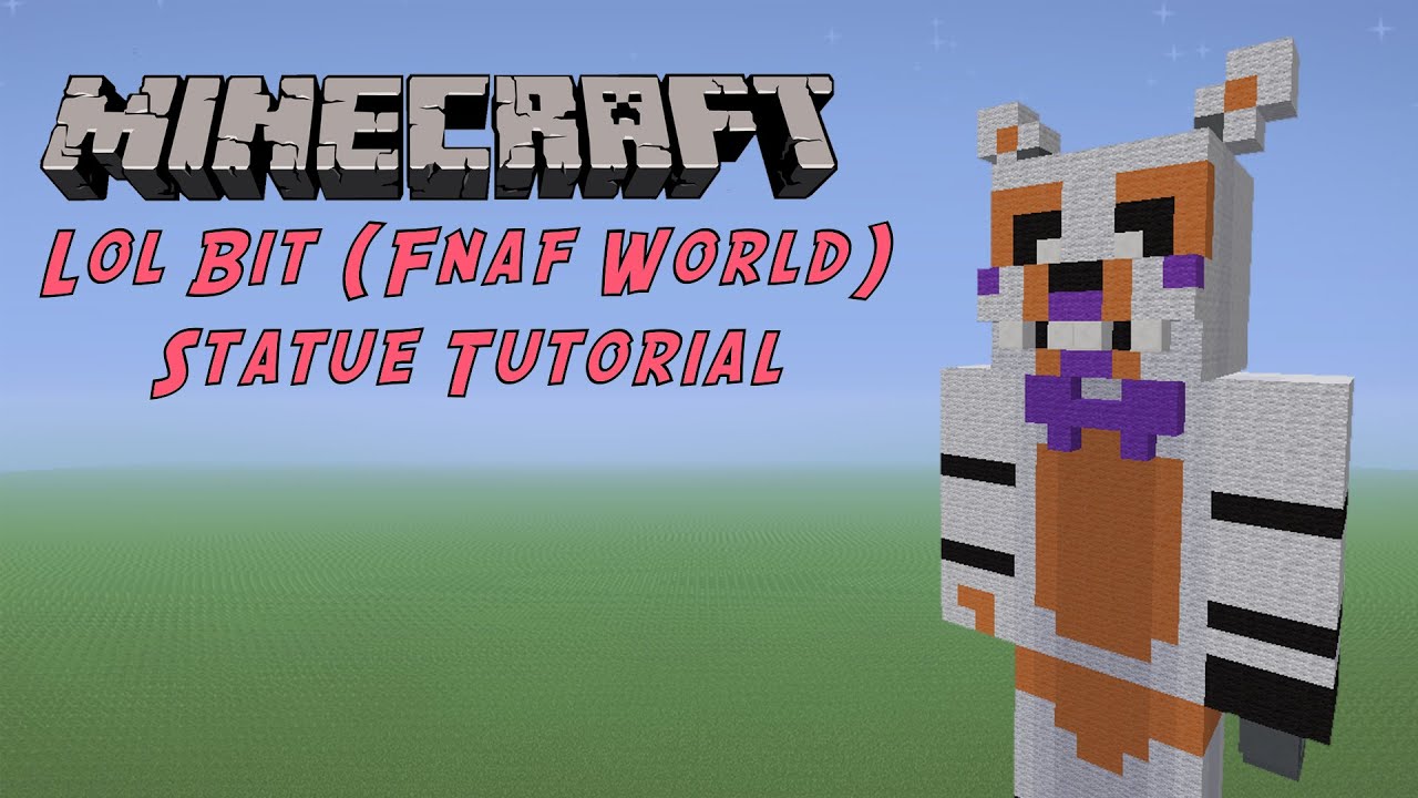 Minecraft Tutorial: LolBit (FNAF World) Statue - YouTube