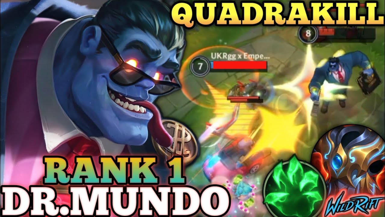 DR.MUNDO TOPLANE KILLER MVP PLAY! OP AD TANK BUILD - TOP 1 GLOBAL DR ...