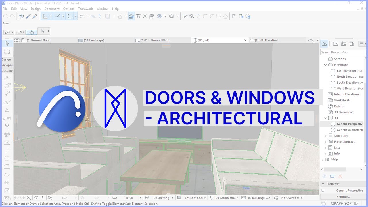 ArchiCAD 24 - Architectural Fenestrations: Doors and Windows - YouTube