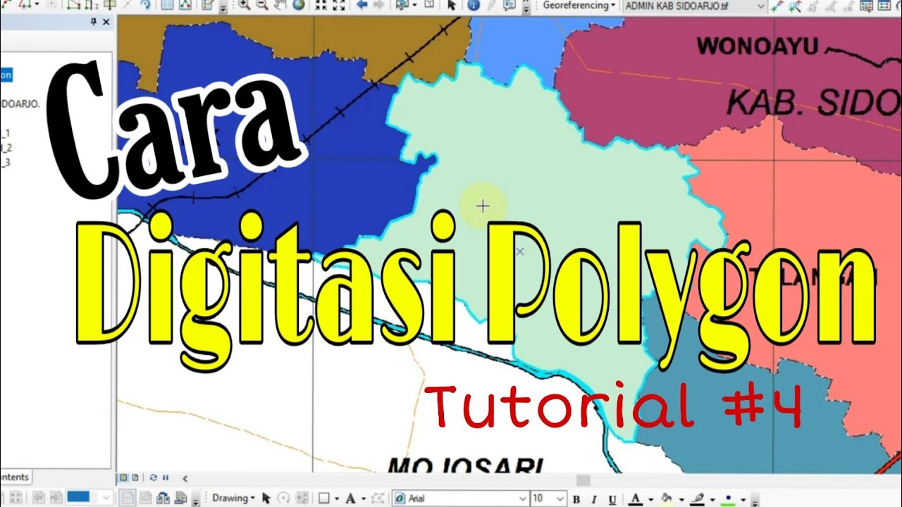 Tutorial ArcGIS Basic #4 - CARA DIGITASI POLYGON - YouTube