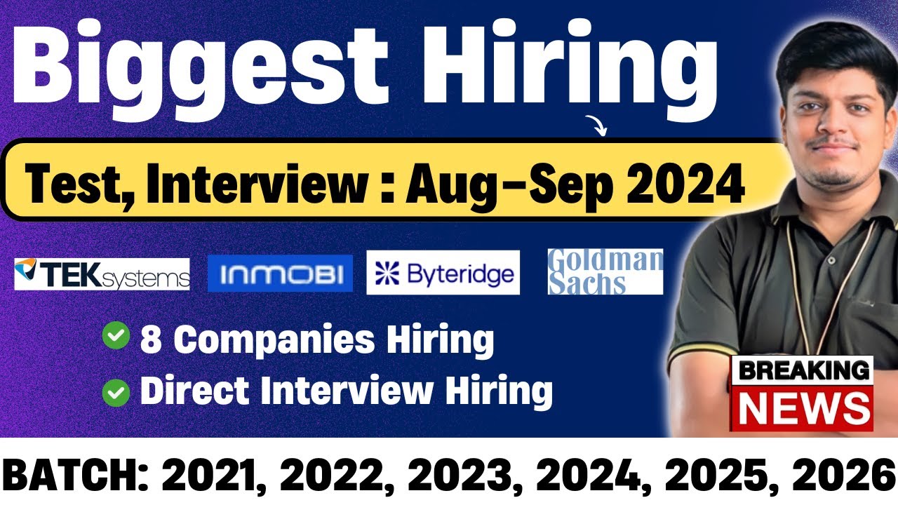 Direct Interview, Test Hiring | 8 Companies Hiring | Off-Campus Drive ...