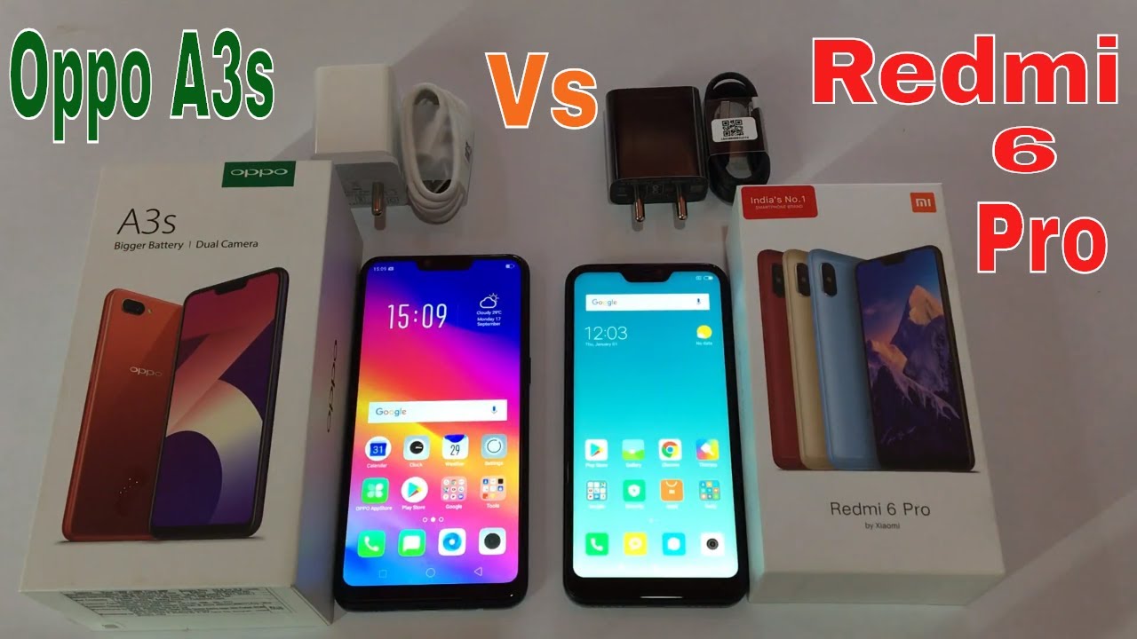 Redmi 6 Pro Vs Oppo A3s Full Unboxing Reviews And Camera Test in HIndi ...