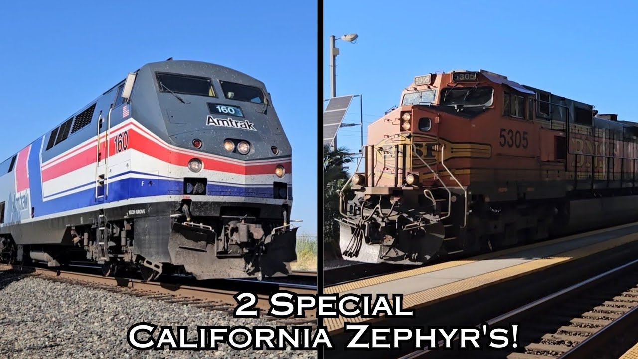 Amtrak 5 with BNSF 5305 and @MychaelHall24 onboard + Amtrak 6 with 160 ...