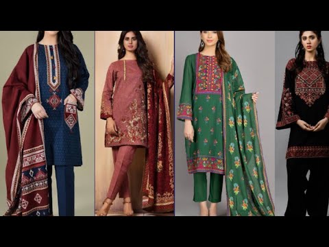 Beautiful winter collection || new winter collection 2022 || print suit ...