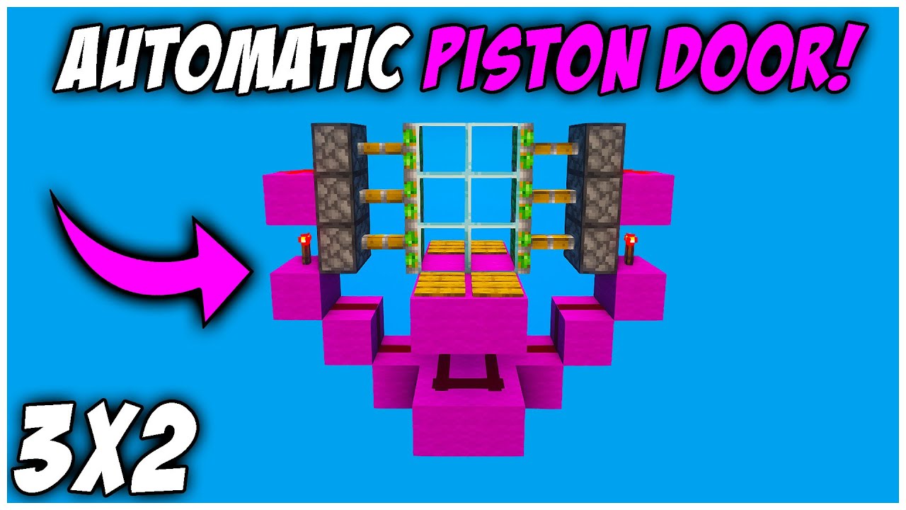 Automatic 3x2 Piston Door Tutorial! | Minecraft Java 1.20.6 - YouTube