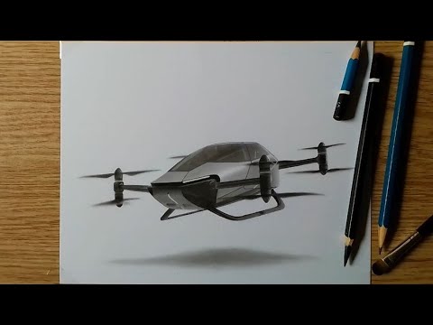 DRAW - ELECTRIC FLYING CAR XPENG X2 - - YouTube