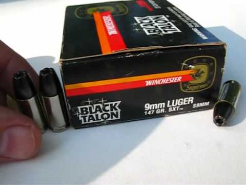Ammo Test 9mm Luger - 147 Gr Black Talon - YouTube