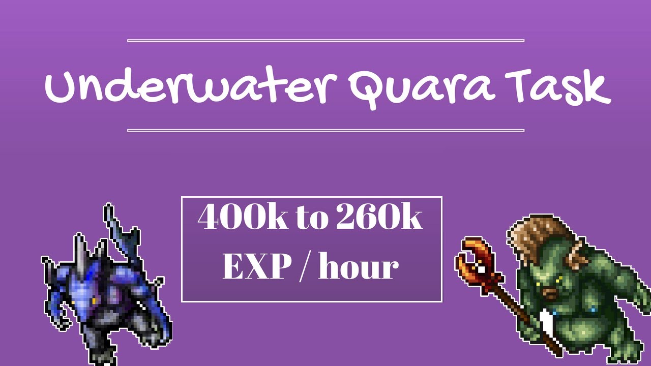 [Tibia, Where to Hunt] Underwater Quaras Tasking for RP - YouTube