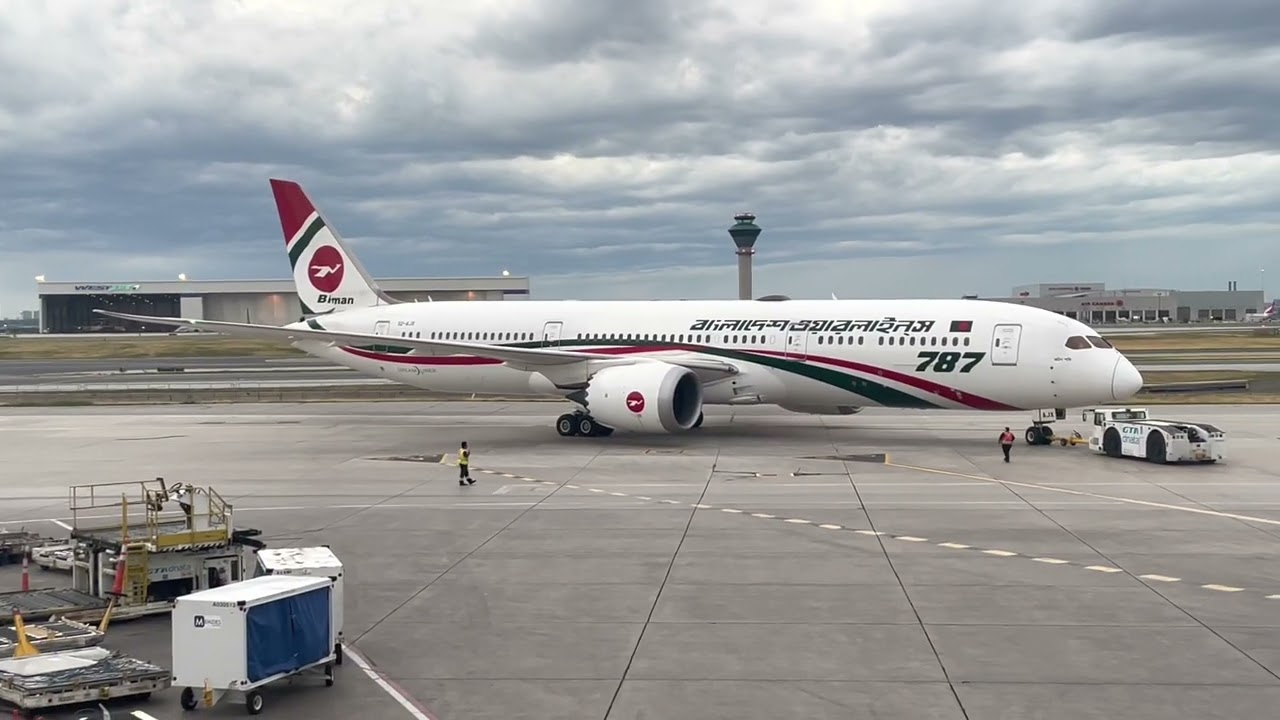 Bangladesh Airline- B-787 from Toronto to Dhaka BG306 - YouTube