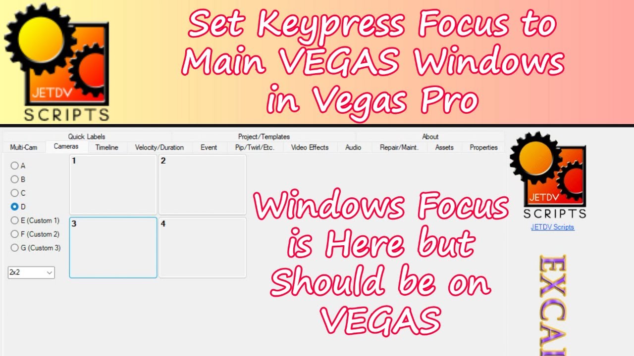 Set Keypress Focus to Main VEGAS Window in Vegas Pro - YouTube