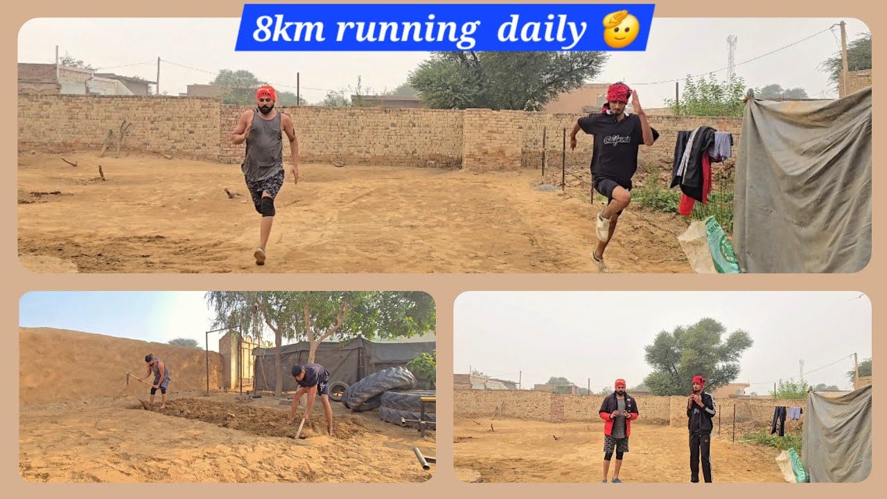 8km Running daily | अखाड़े में किया full body workout 💪 - YouTube