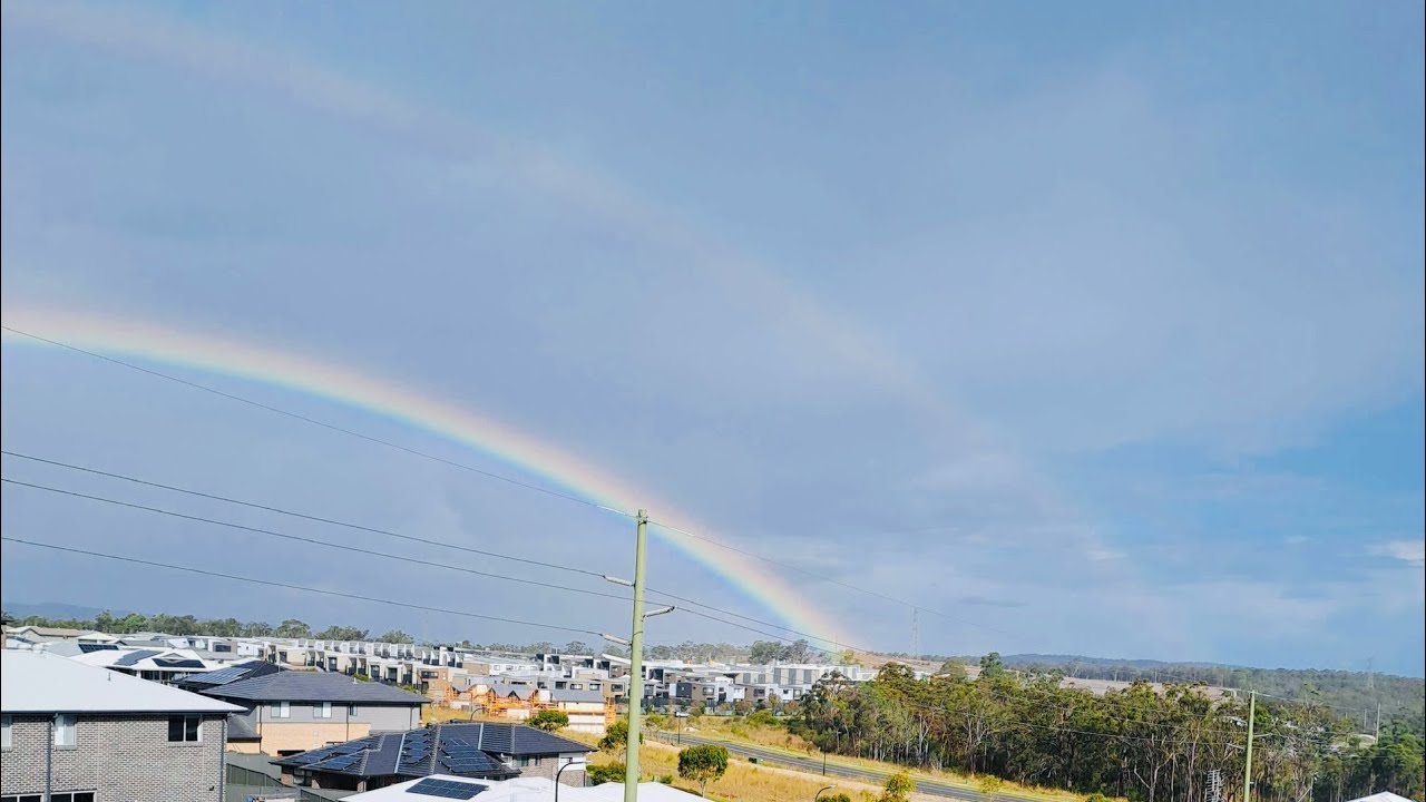 The formation of thunderstorm clouds + The closest rainbow I have ever ...