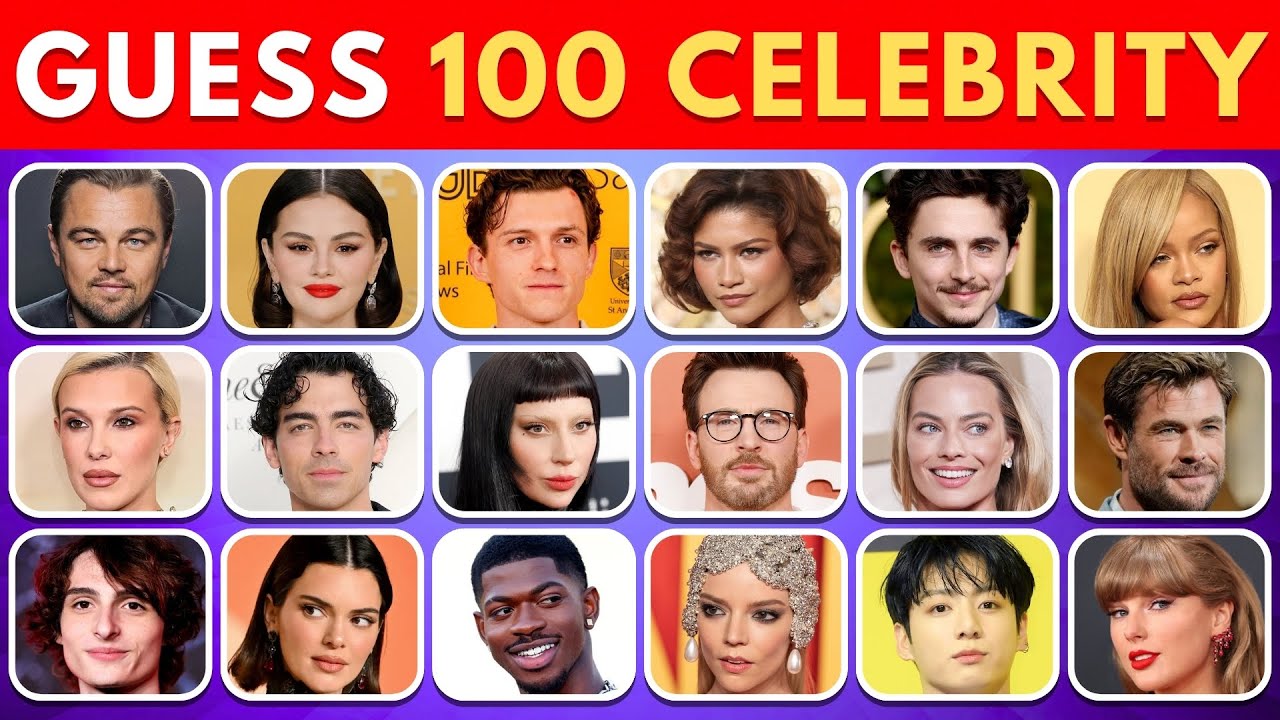 Guess the Celebrity in 3 Seconds | 100 Most Famous People - YouTube