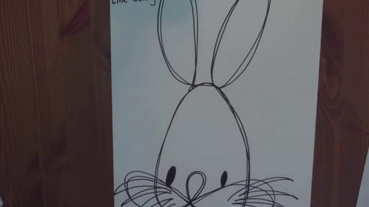 Continuous line bunny directed drawing - YouTube