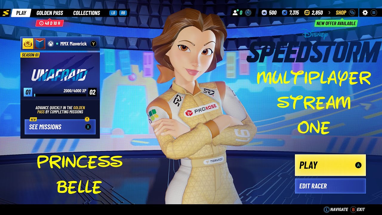 Princess Belle Disney Speedstorm Multiplayer Stream - YouTube