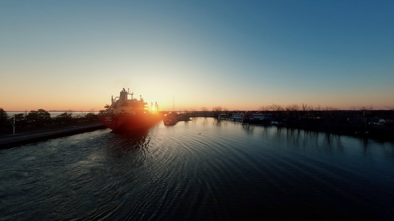 Sunrise on a bulk Carrier Boat/. FPV Cinematic - YouTube