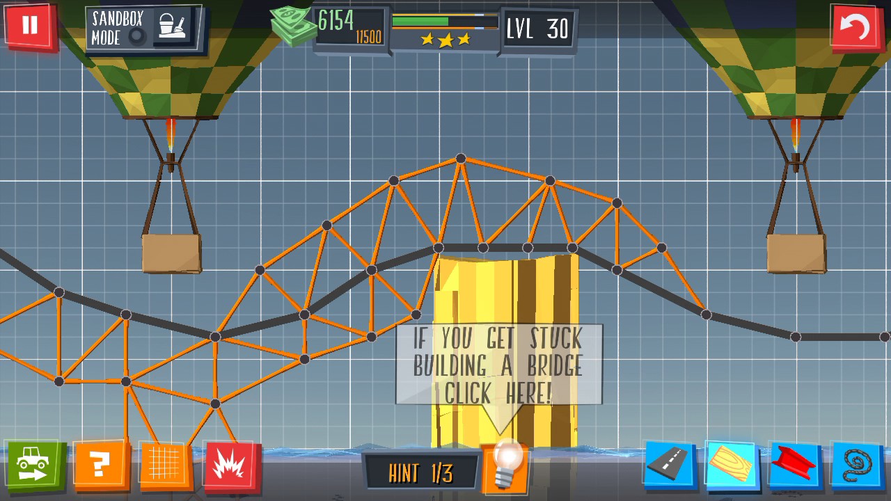 Build a Bridge Level 30 Android 3 star Walkthrough - YouTube