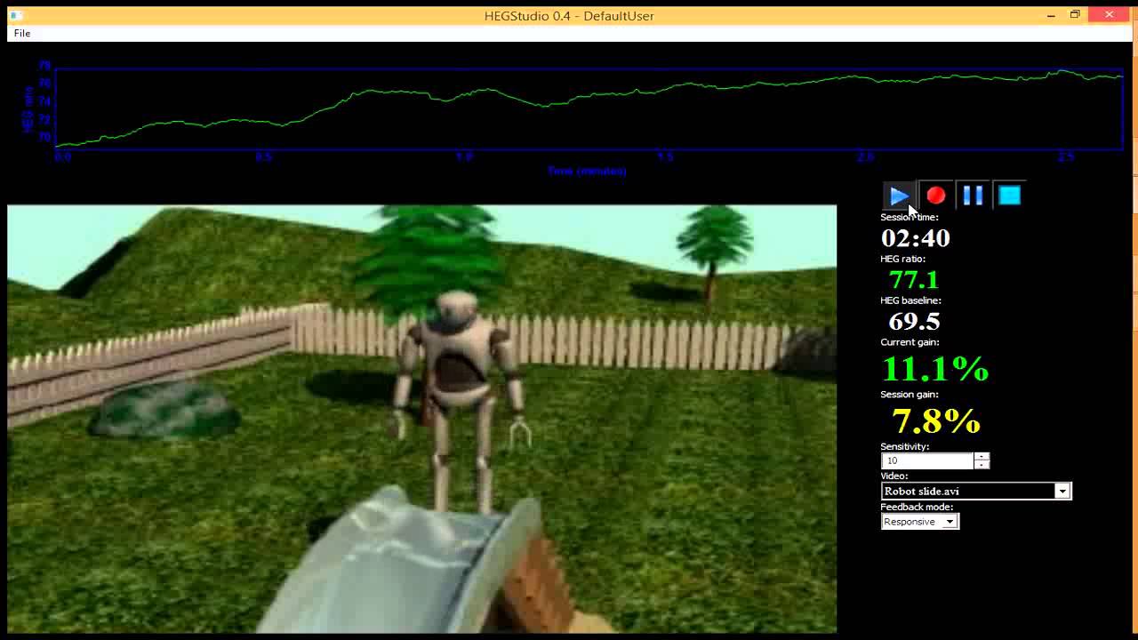 HEG Neurofeedback Session with Buteyko Breathing - YouTube