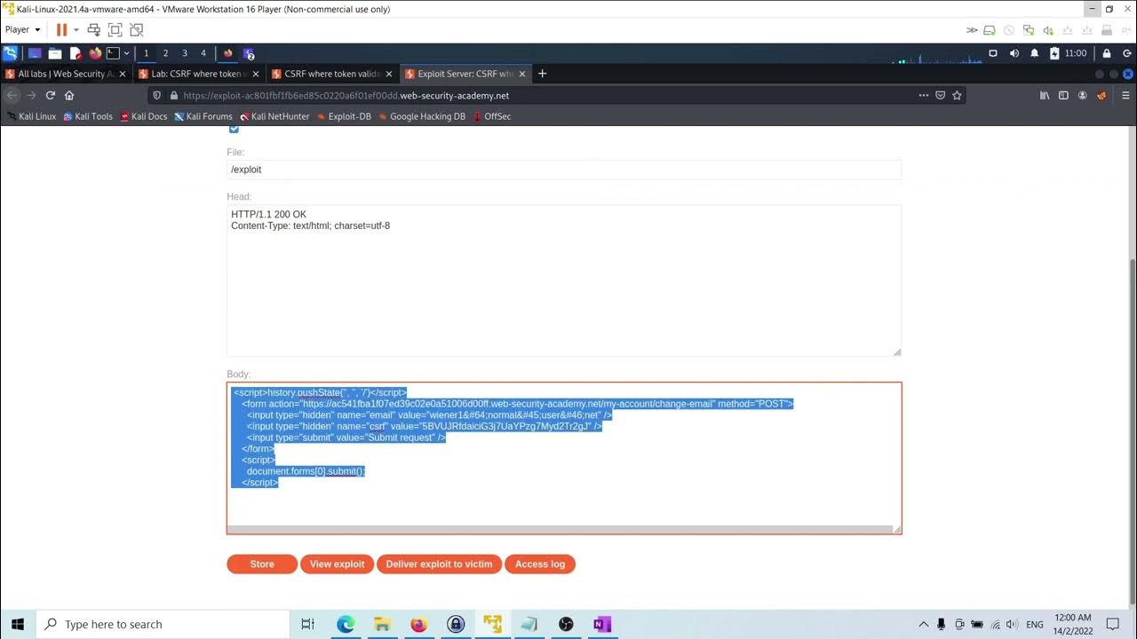 Lab: CSRF where token validation depends on request method - YouTube