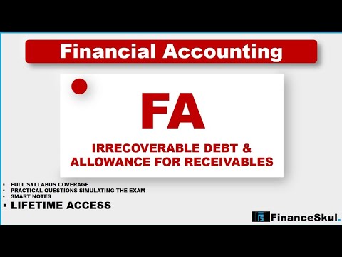 Irrecoverable debt and Allowance for receivables | ACCA_FA ...