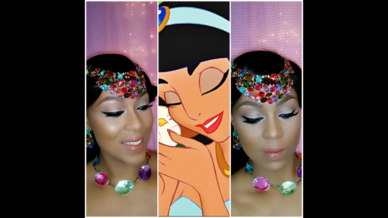 Princess Jasmine Makeup Tutorial + Contouring & Highlighting - YouTube