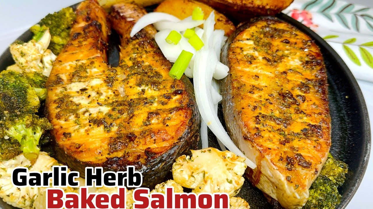 easy and perfect way a Ghanaian prepared baked salmon - YouTube
