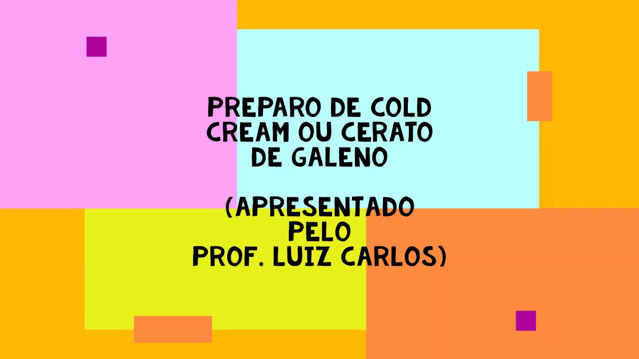PREPARO DE POMADA COLD CREAM - YouTube
