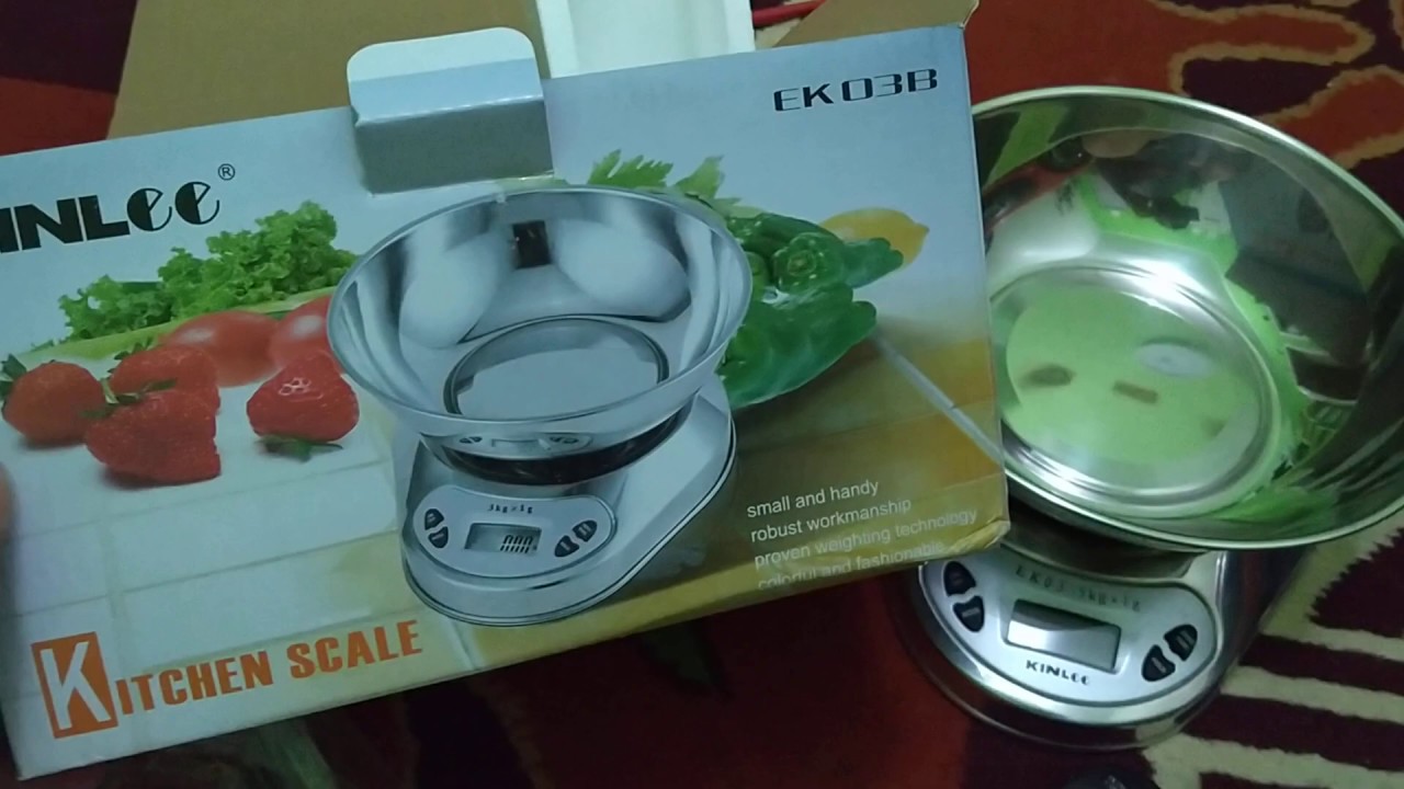 Kitchen Scale - Kinlee EK03B - 5kg - YouTube