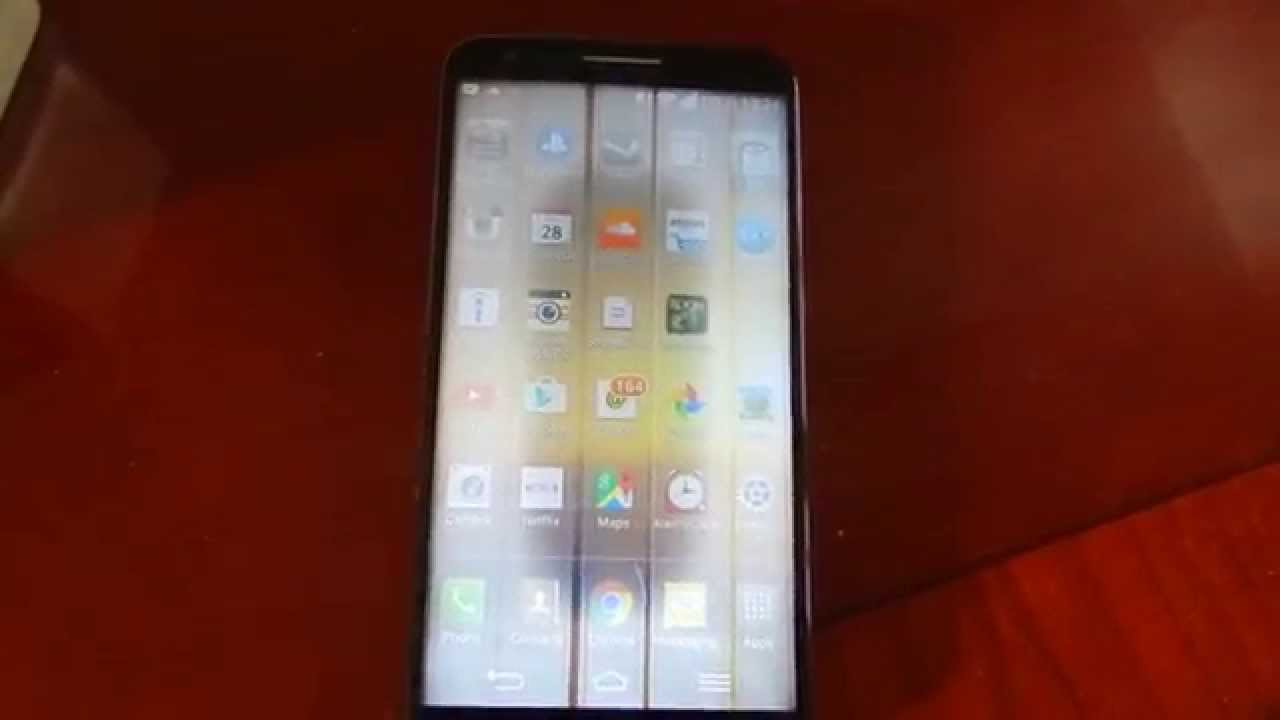 LG G2 white lines - YouTube
