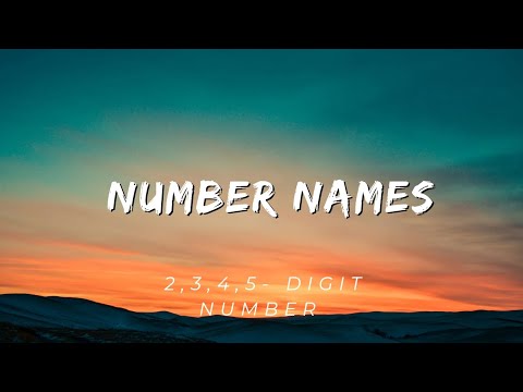 Number names| How to write number names? || #ytvedio #maths ...