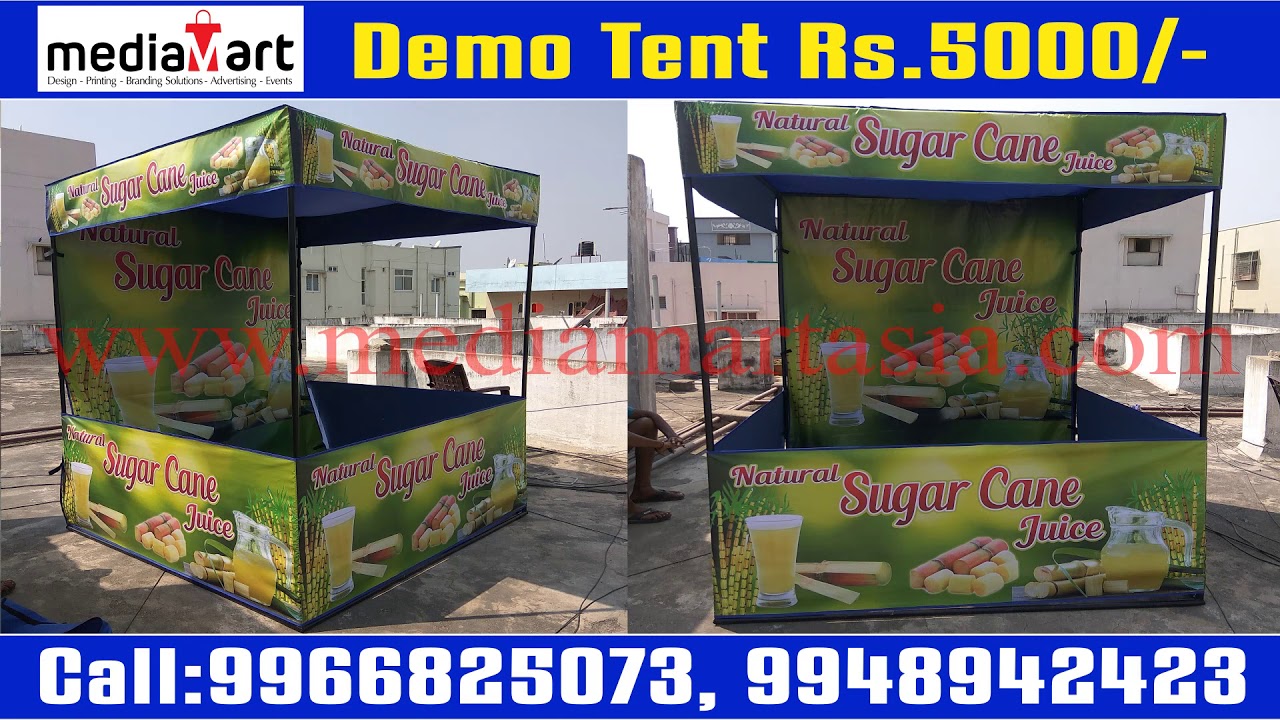 Advertising canopy display demo tent in kukatpally - YouTube