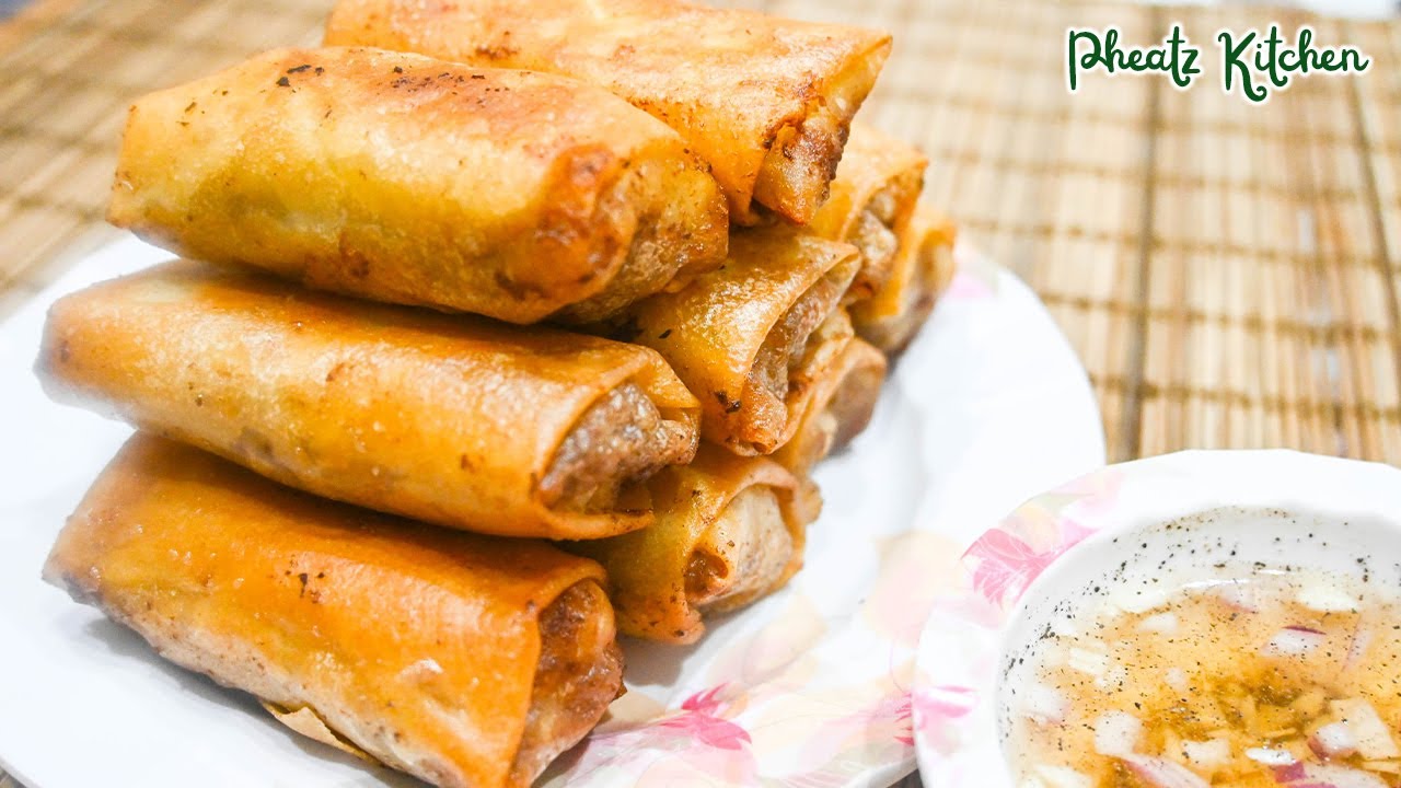 Beef Spring Roll! Beef Lumpia! Delicious Recipe! - YouTube