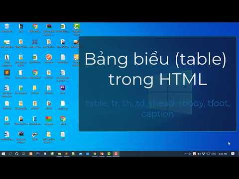 Bảng biểu (table) trong HTML - YouTube