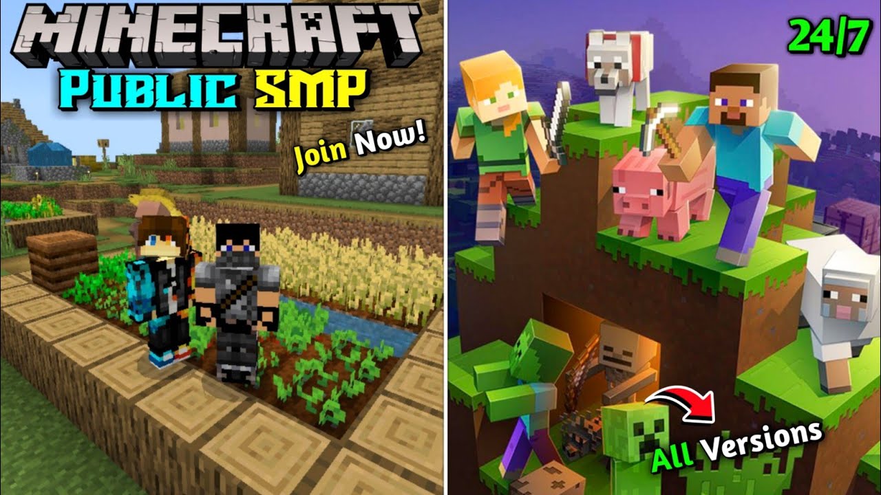 Join My Public SMP Minecraft Java + Pe || Public Server For Minecraft ...