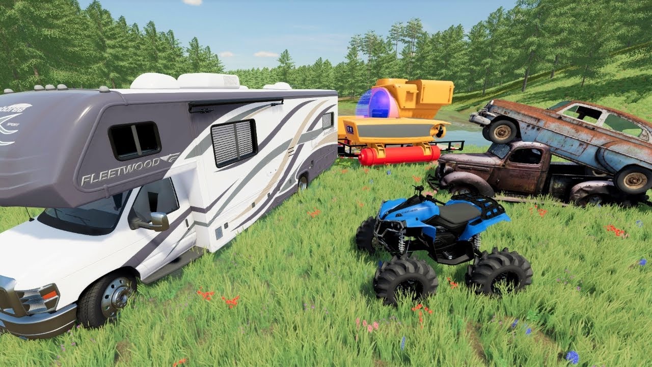 Campers find abandoned barn with submarine | Farming Simulator 22 - YouTube