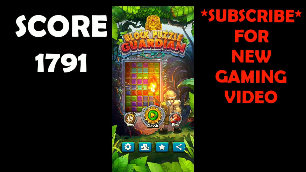 BLOCK PUZZLE GUARDIAN CLASSIC GAME - SCORE 1791 - YouTube