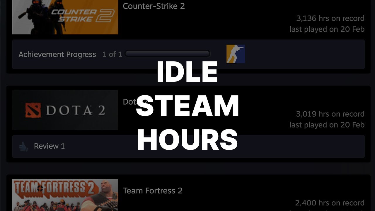 How to FARM Steam Hours FAST & EASY (24/7 Idle Method) - YouTube