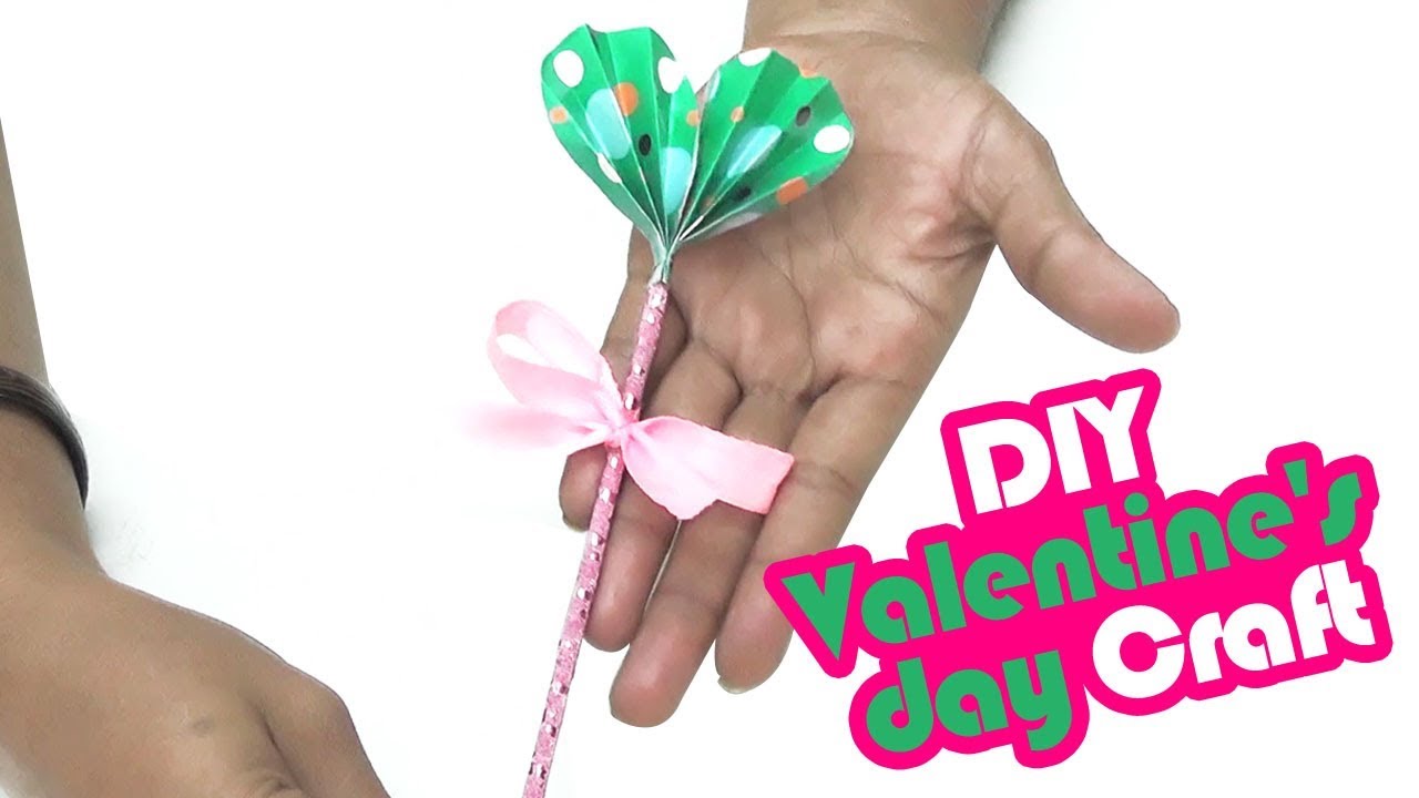 DIY Heart stick Paper Craft | Valentine's Day Gift craft ideas for all ...