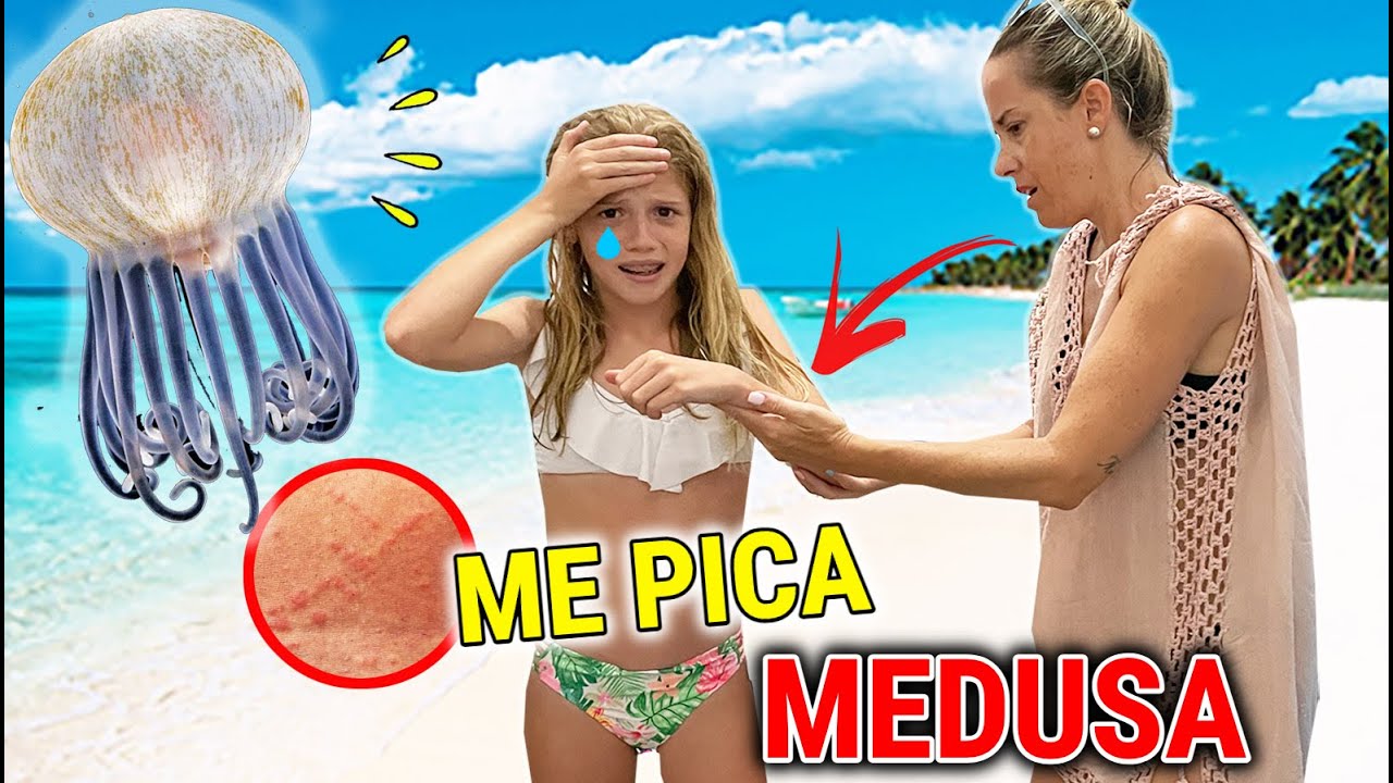 ME PICA UNA MEDUSA EN LA PLAYA 😱 ME DUELE MUCHO Daniela Go - YouTube