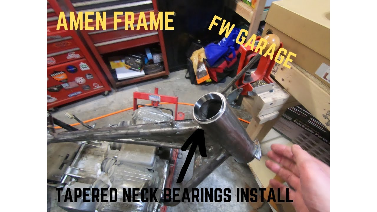 AMEN SAVIOR FRAME TAPERED NECK BEARINGS INSTALLATION! AMEN CB750 E. 11 ...