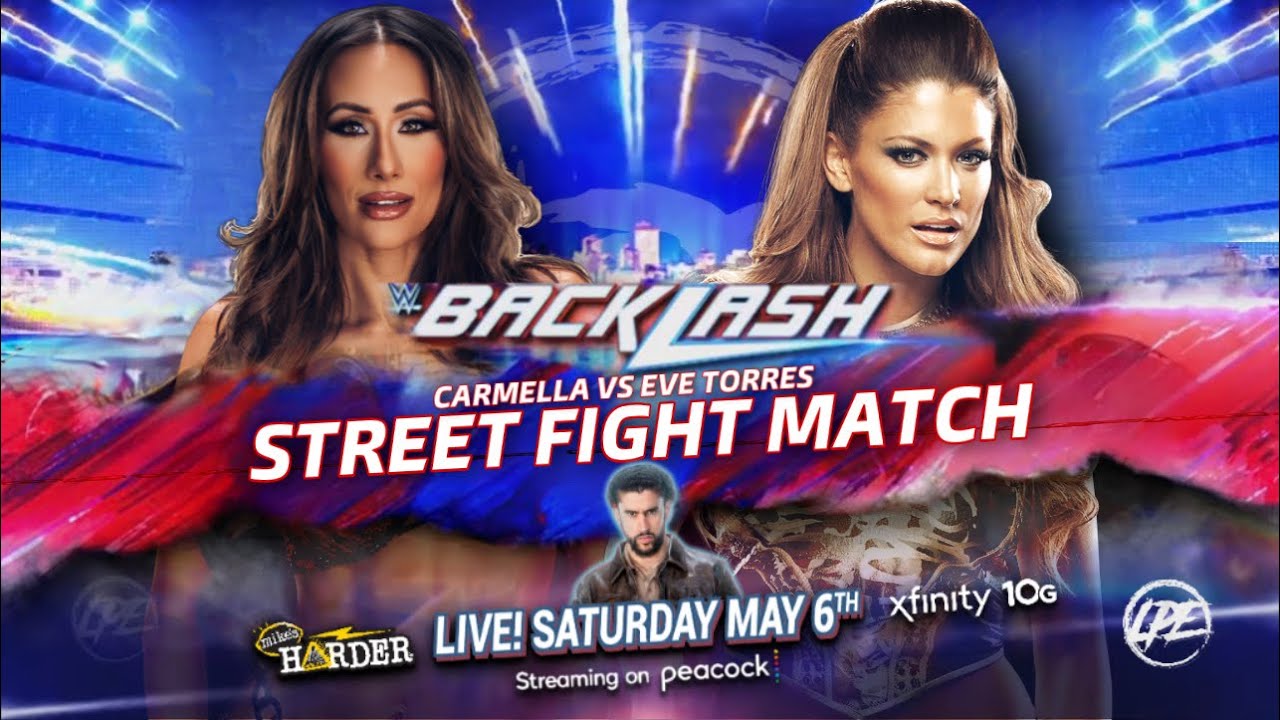 WWE 2K23 BACKLASH CARMELLA VS EVE TORRES STREET FIGHT MATCH - YouTube