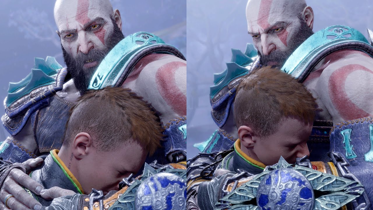 GOD OF WAR RAGNAROK - Atreus Hugs Kratos And Cries Scene (PS4 PRO ...