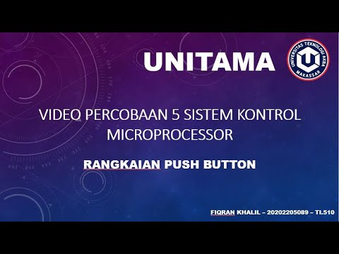 Rangkaian Push Button menggunakan proteus 8 dan arduino - YouTube