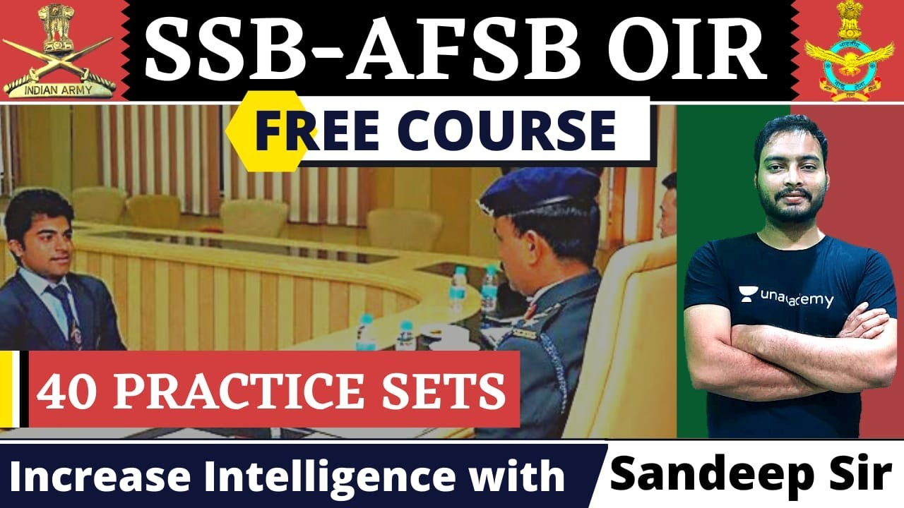 SSB OIR 40 Practice Sets | Free Course | Career Study | Sandeep sir ...